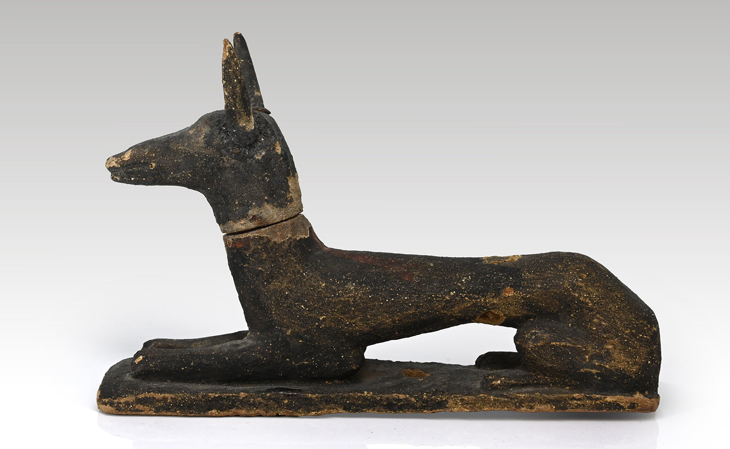 An Egyptian Wood Figure of Anubis, Late Period, ca. 664 - 332 BCE