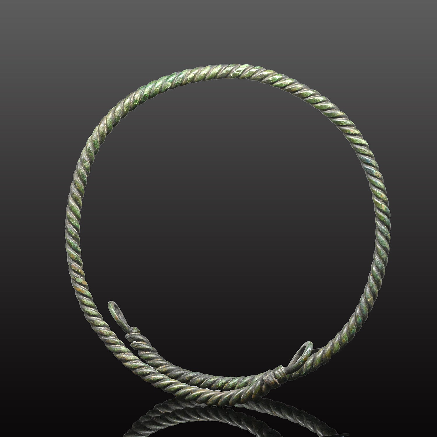 A Large Viking Bronze Torque, Viking Period, ca. 8th Century CE