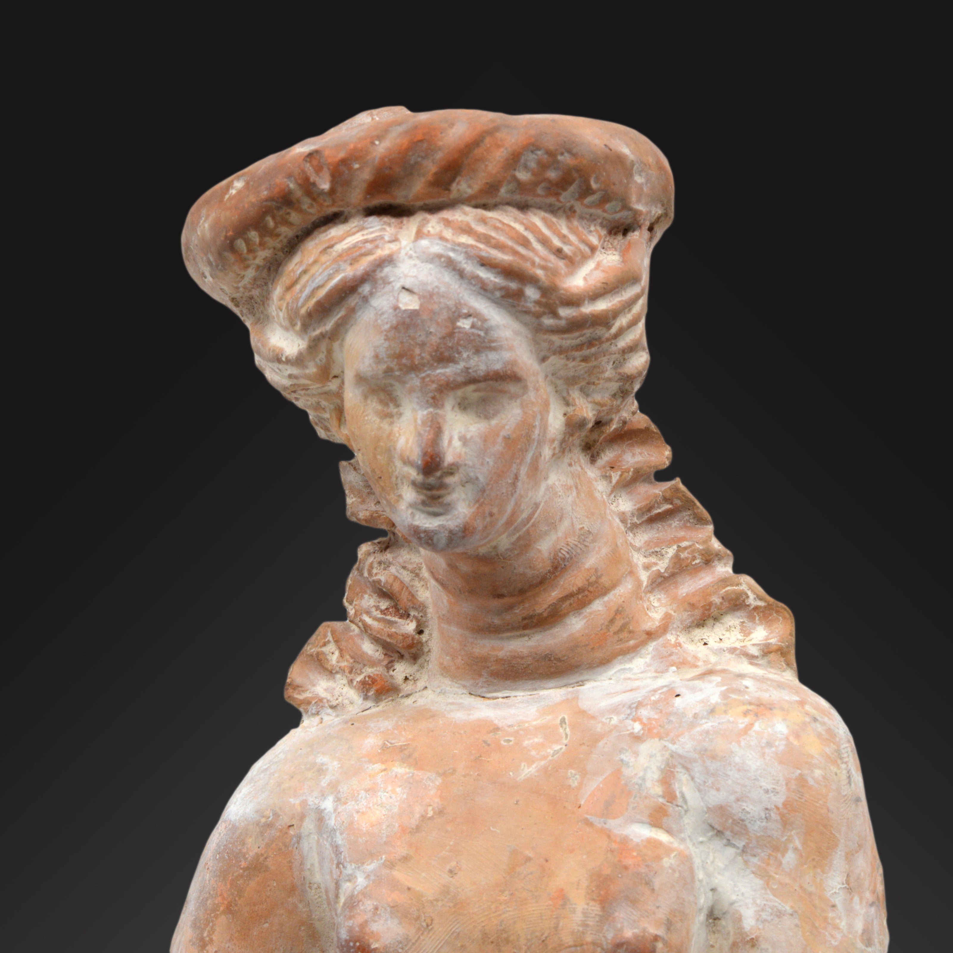 A large Hellenistic Terracotta Figure of Aphrodite, ca. 3rd century BC